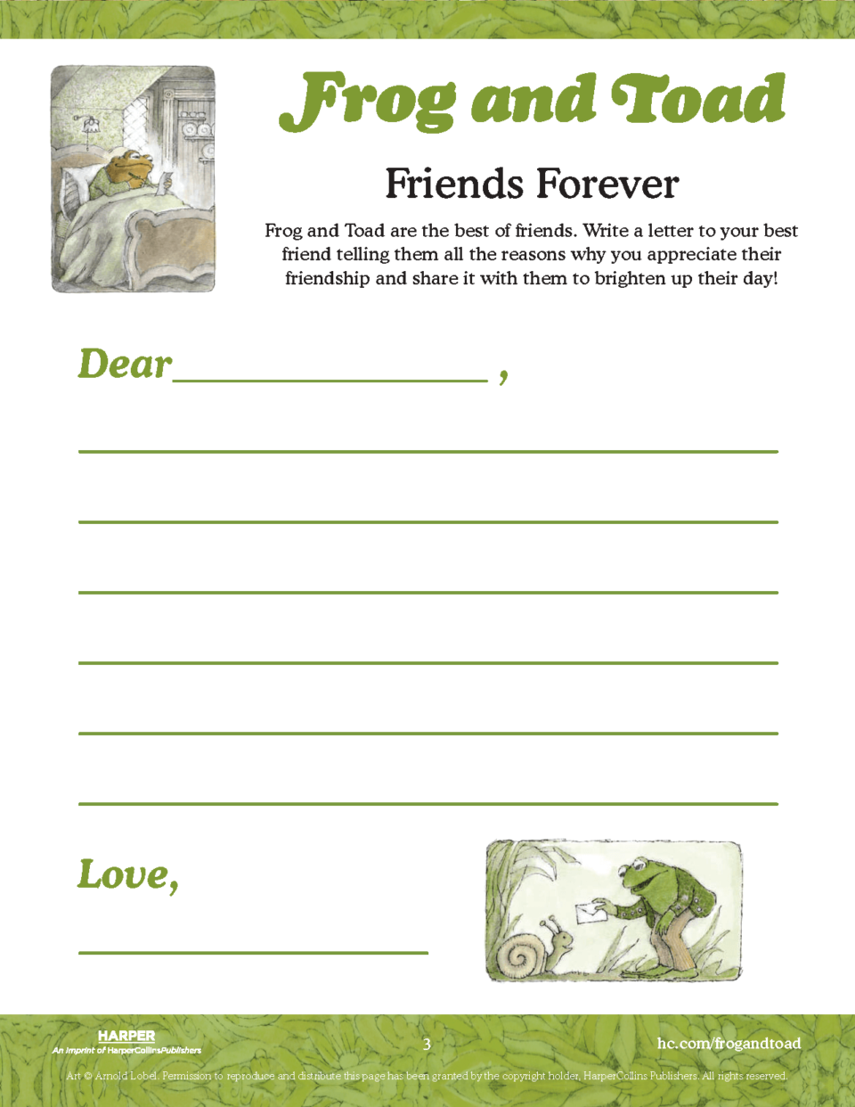 Write Letters with Frog and Toad! – HarperCollins