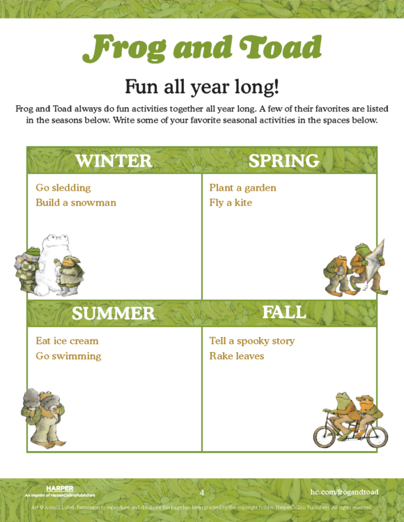 Write Letters with Frog and Toad! – HarperCollins